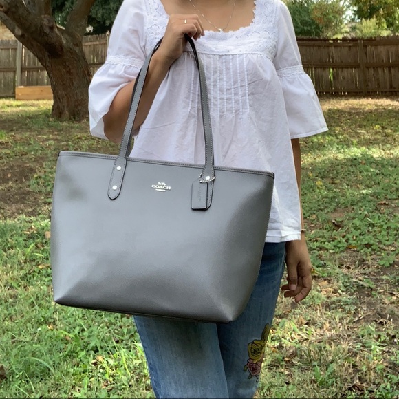 Coach | Bags | Coach City Zip Tote F58846 Grey | Poshmark